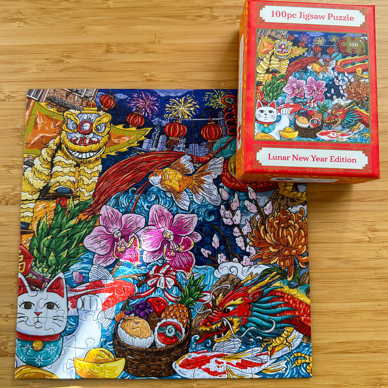 100pc Mini Puzzle by Lion Rock Press - Lunar New Year Edition – Goods ...