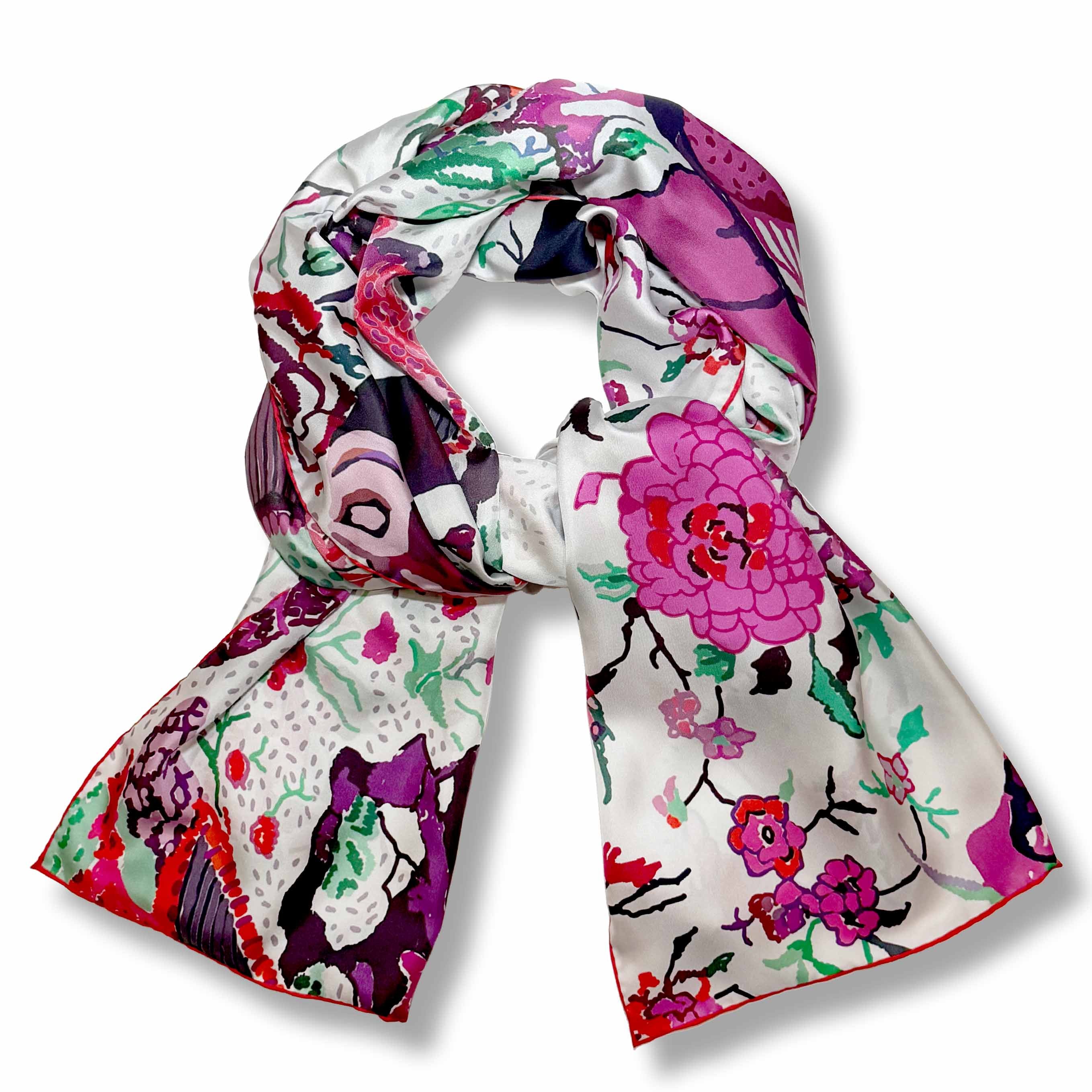 Peacock Garden Silk Scarf – Goods of Desire