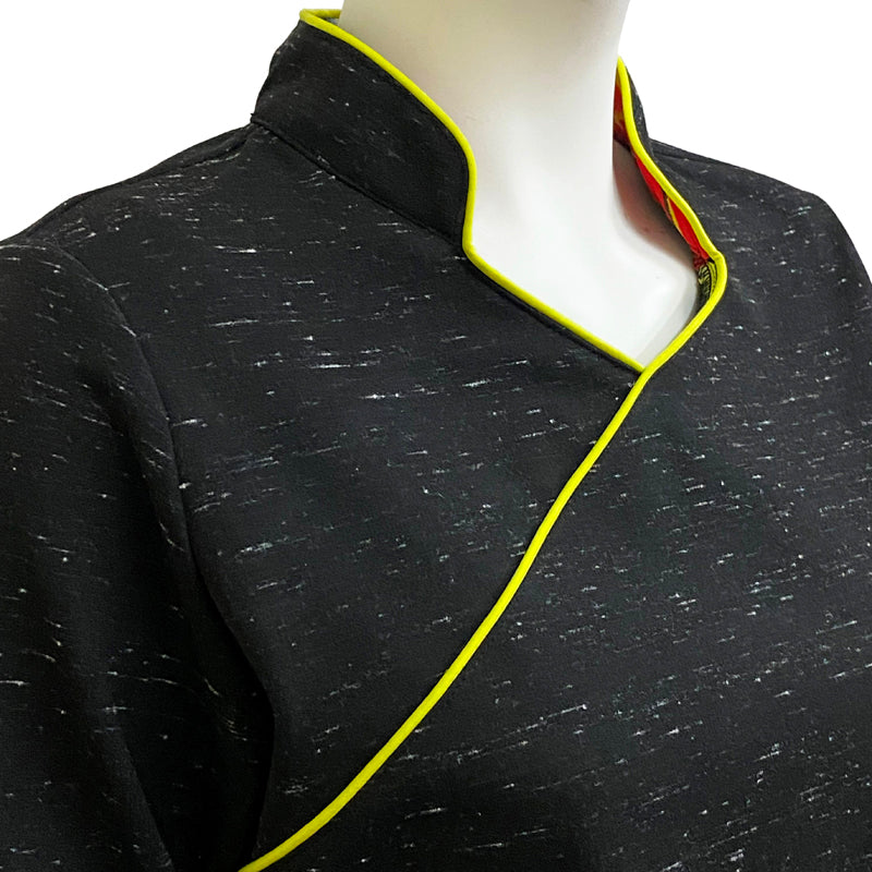 3/4 Sleeve Cross Panel Block Top, Black – Goods of Desire